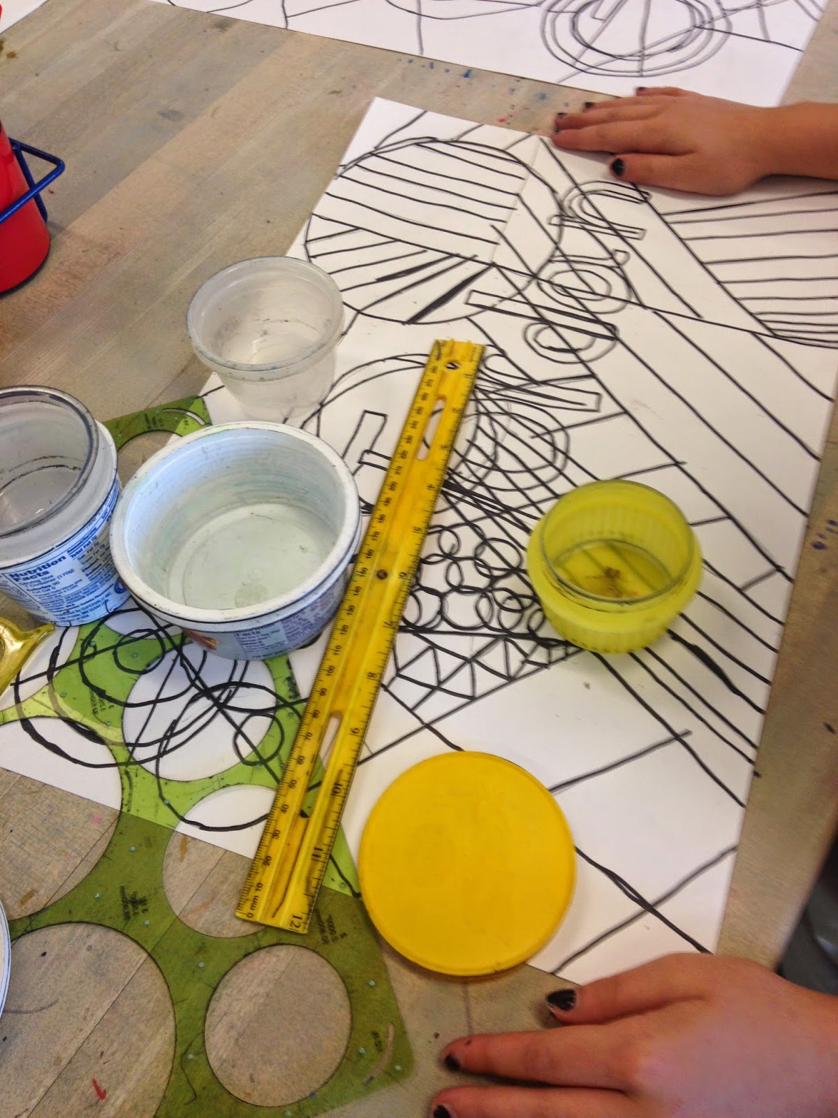 Art Room Blog: 3rd Grade-Geometrically Hidden Name...
