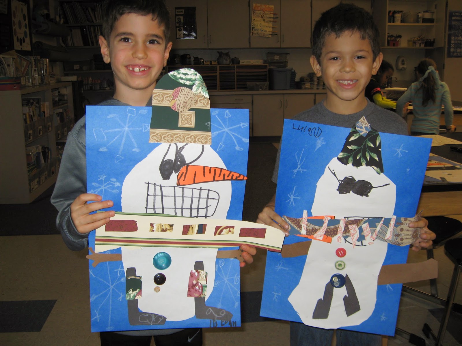 Jamestown Elementary Art Blog: 1st Grade Snoval Collages
