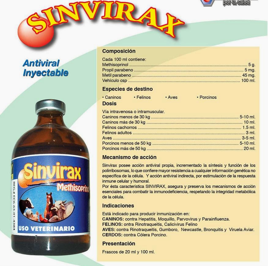 VETERINARIA LLANO GRANDE QUITO ECUADOR: Sinvirax Oral- inytectable ...