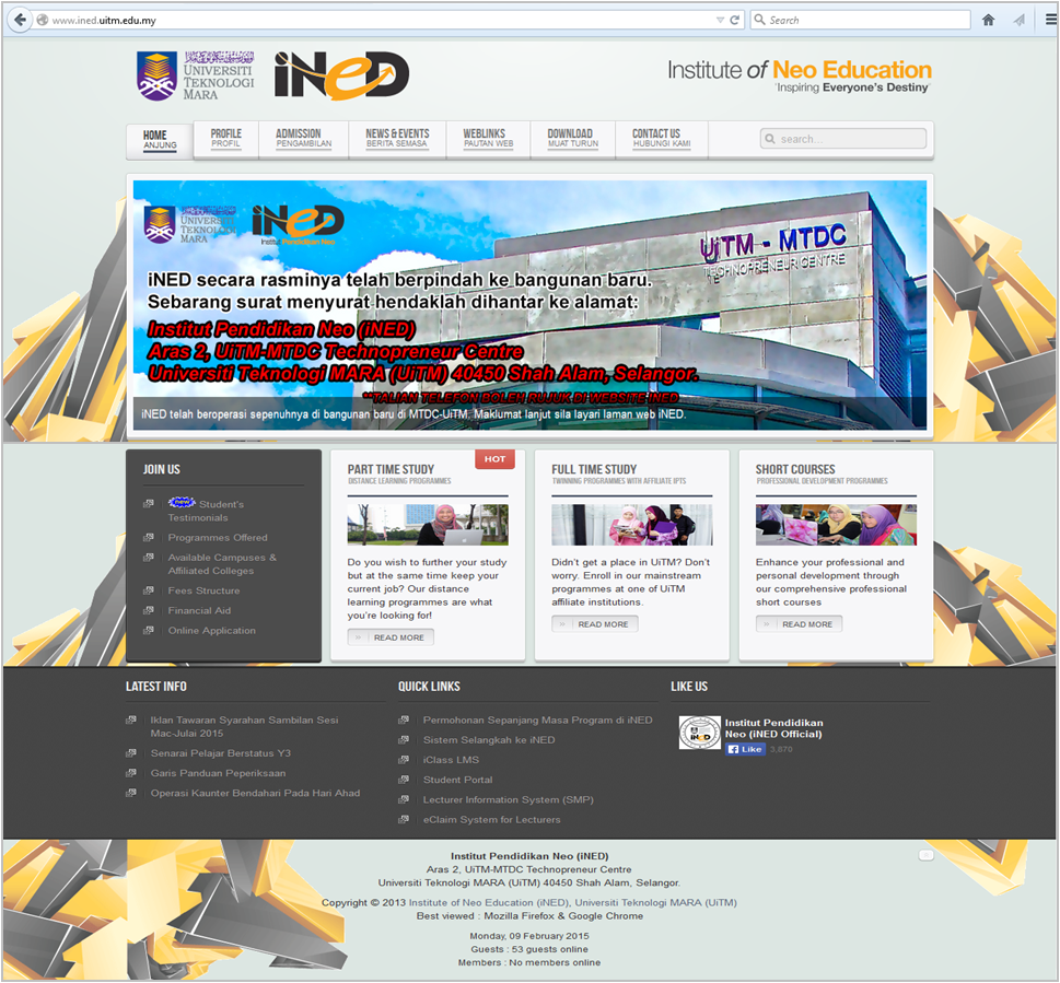 UiTM Degree via ePJJ: March 2015