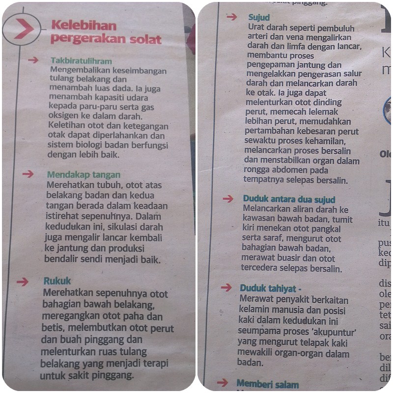 Seindah Mimpiku: Kelebihan Pergerakan Solat