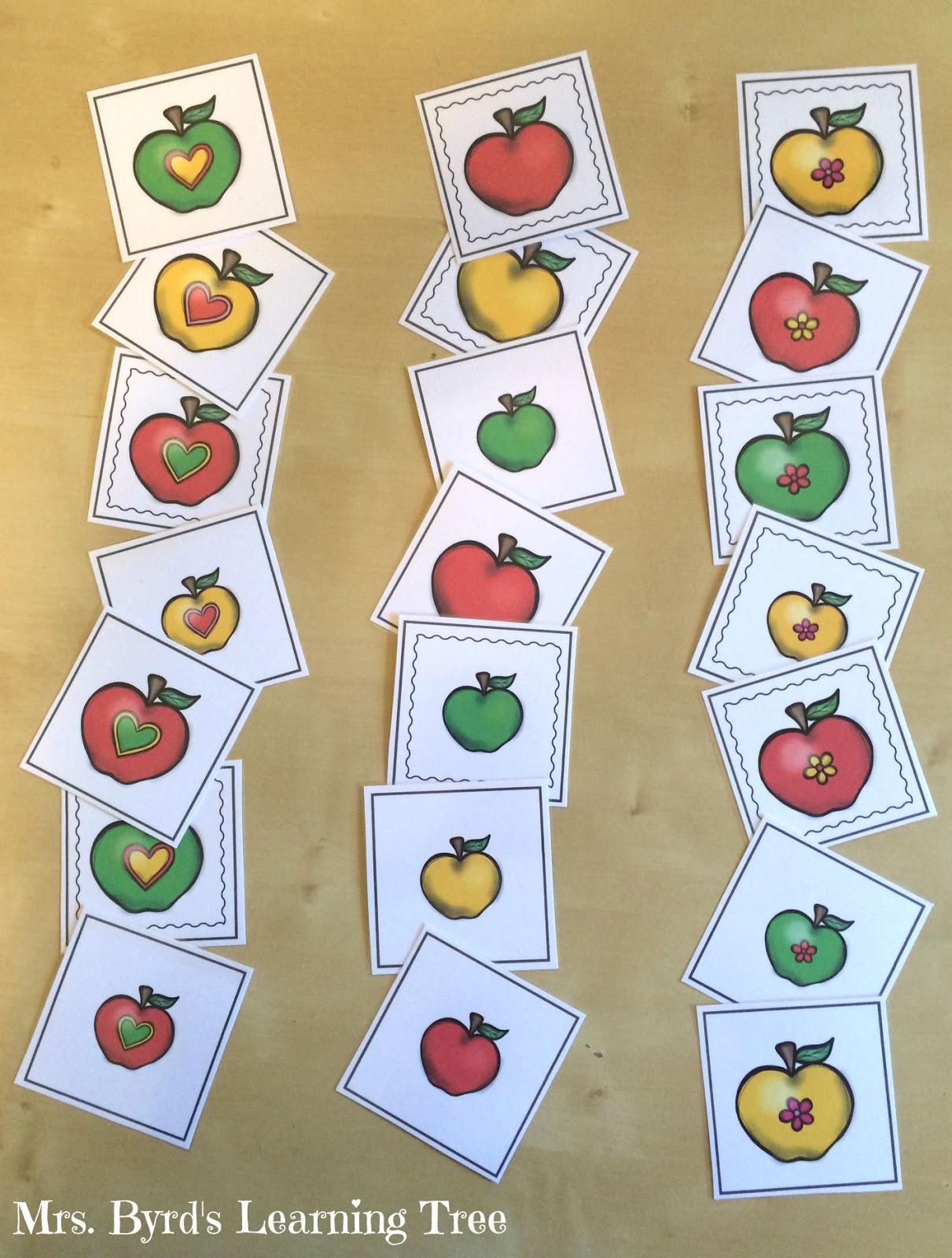 Mrs. Byrd's Learning Tree: Apple Attribute Cards