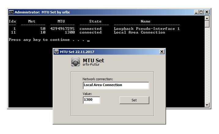 Change MTU settings - Tool by srfix ~ India Posts' Retired Officers ...