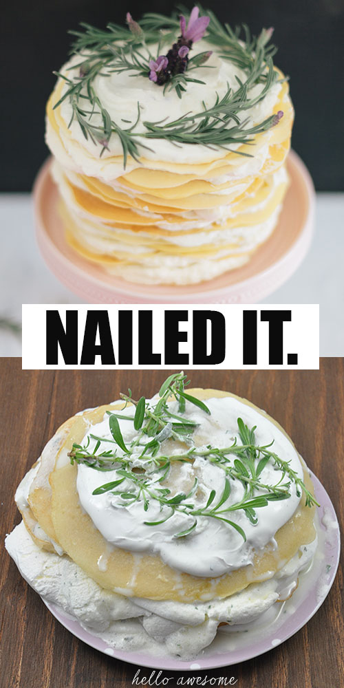 Hello Awesome: Lavender Honey Crepe Cake RECIPE FAIL