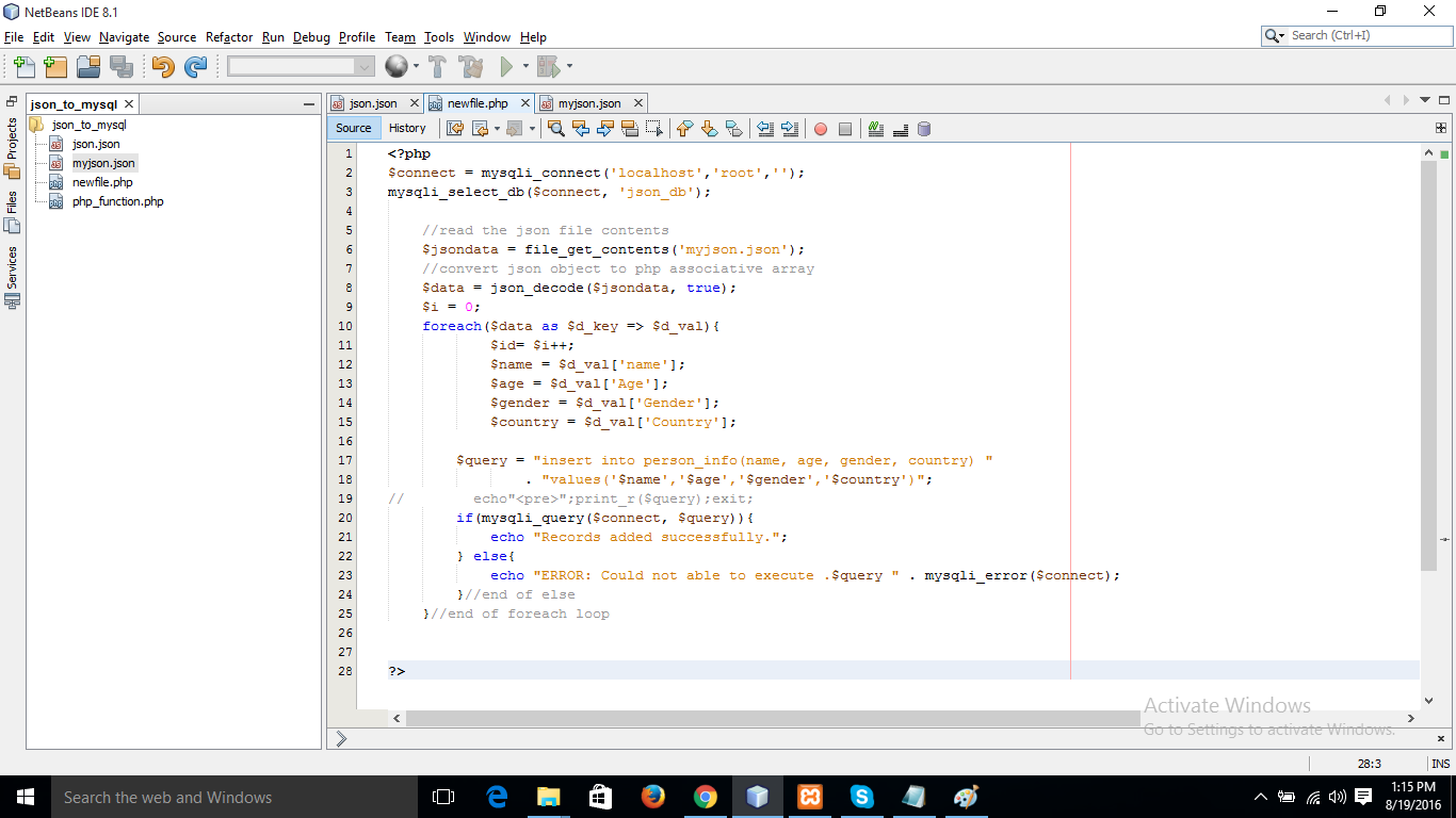 Fetch Json Data Insert Into Mysql Table In Php ~ Twotutorial