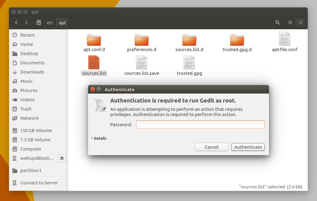 How To Run Gedit And Nautilus As Root With Pkexec Instead Of Gksu ~ Web Upd8 Ubuntu Linux Blog 3335