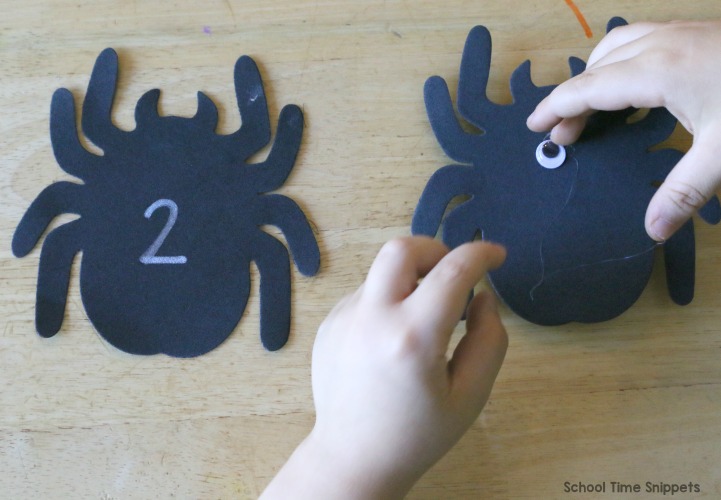 Number Matching Spiders Activity & Memory Game | School Time Snippets