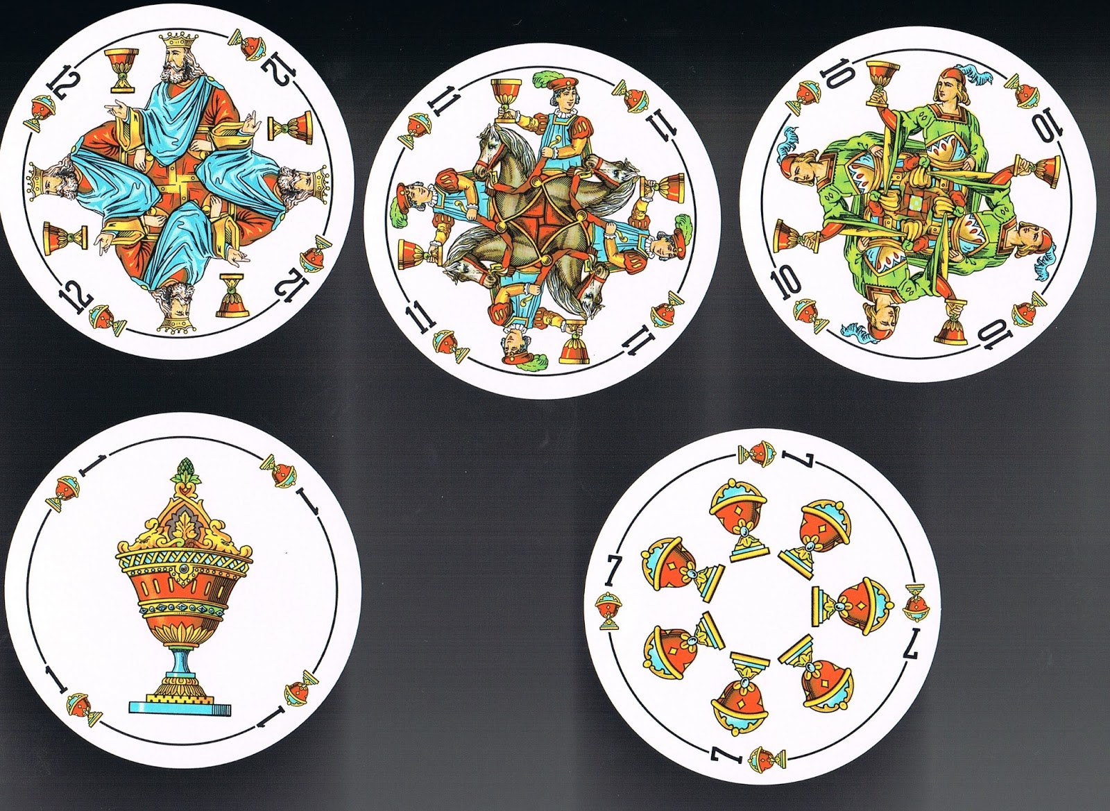 Anthony L. esq: Circular playing cards-- Fournier