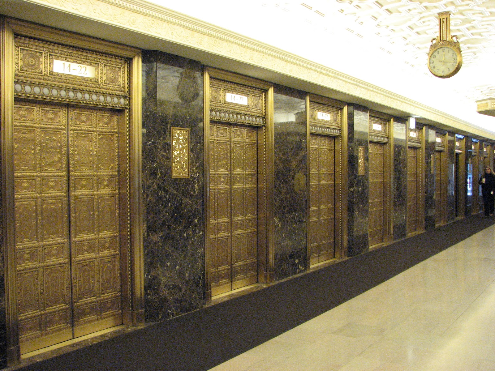 Travels with rarecat: Chicago - Art deco Elevator Doors
