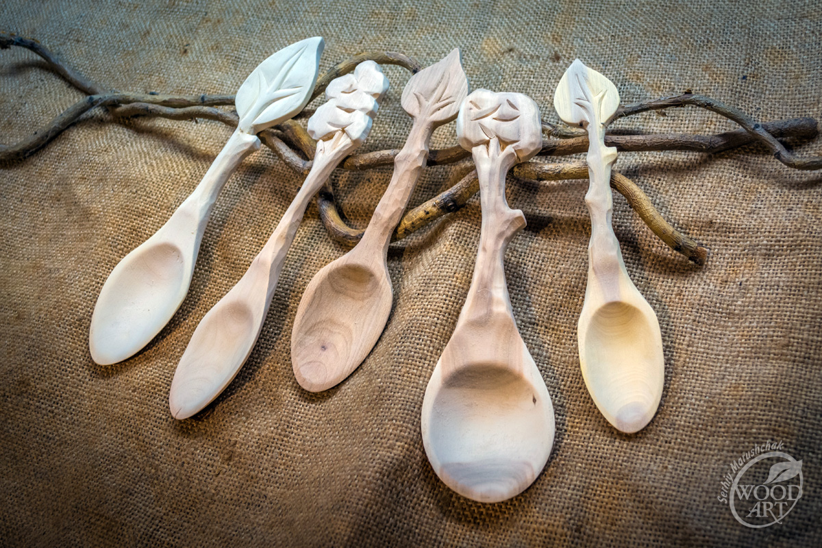 WOODCARVING / Різьблення по дереву: Ложки "Дерево" / Spoons "Tree"