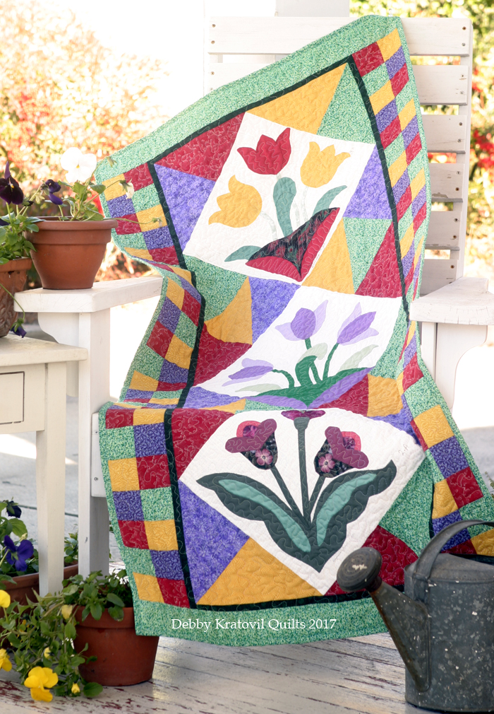 Debby Kratovil Quilts: Three Applique Blocks to Color
