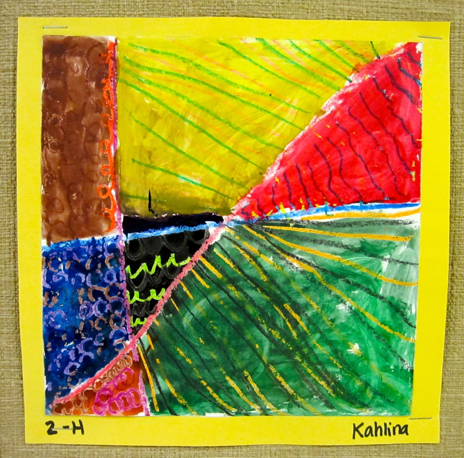 King Elementary Art Room: 2nd Grade Line Paintings