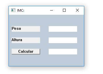 Linguagem C/C++ IMC em modo Janela