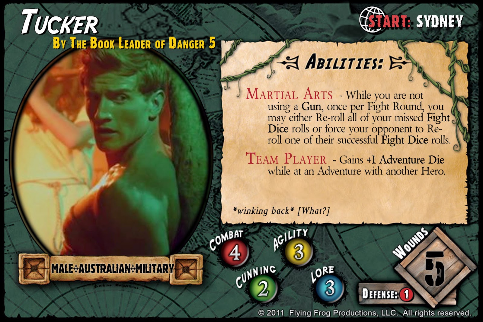 Danger 5 Character Cards | Fortune and Glory: The Cliffhanger Game