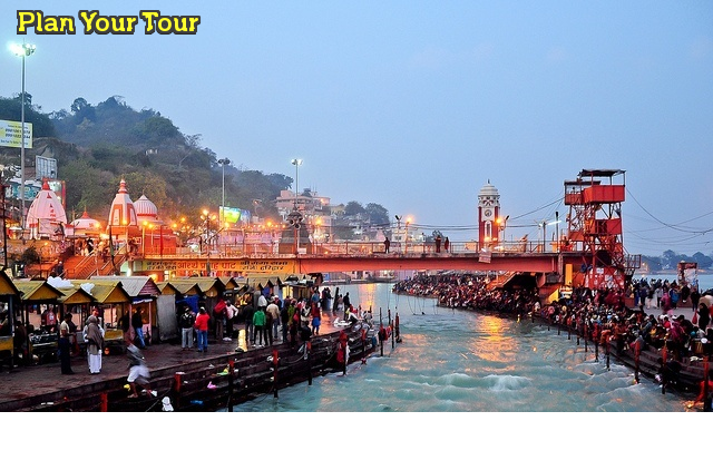 Tourist Attraction India: Har Ki Pauri Haridwar Evening