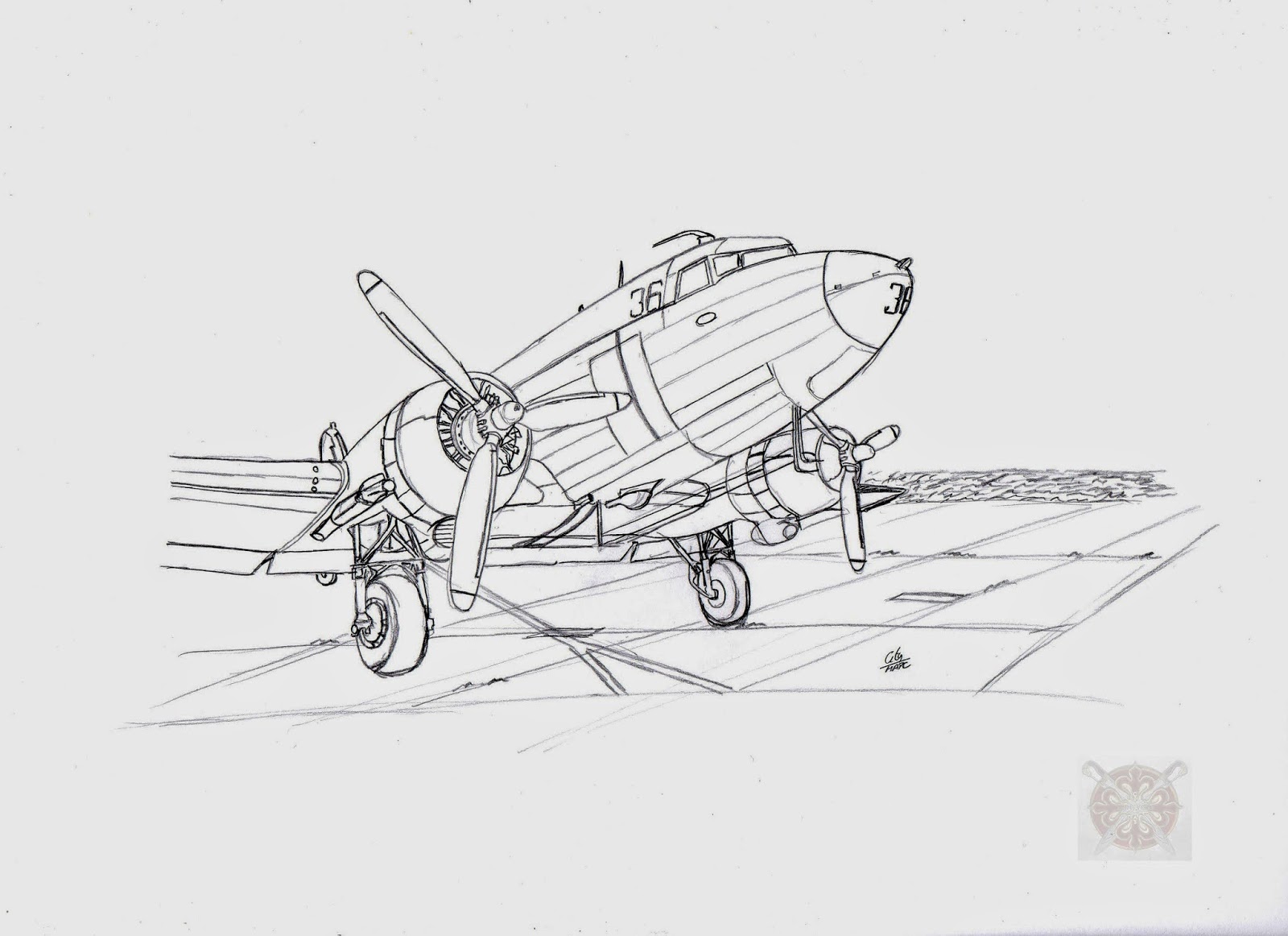 Douglas C-47 Skytrain ~ AIRCRAFT DRAWINGS