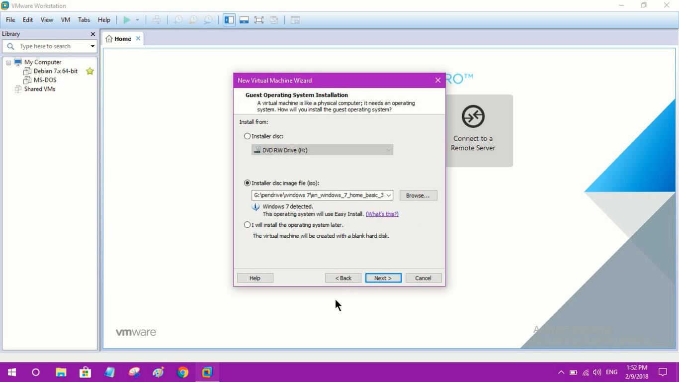 5) Give the iso file of the windows 7 in installer disc image file. If ...
