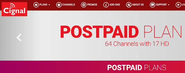 List of Cignal TV Postpaid Plans to Subscribe
