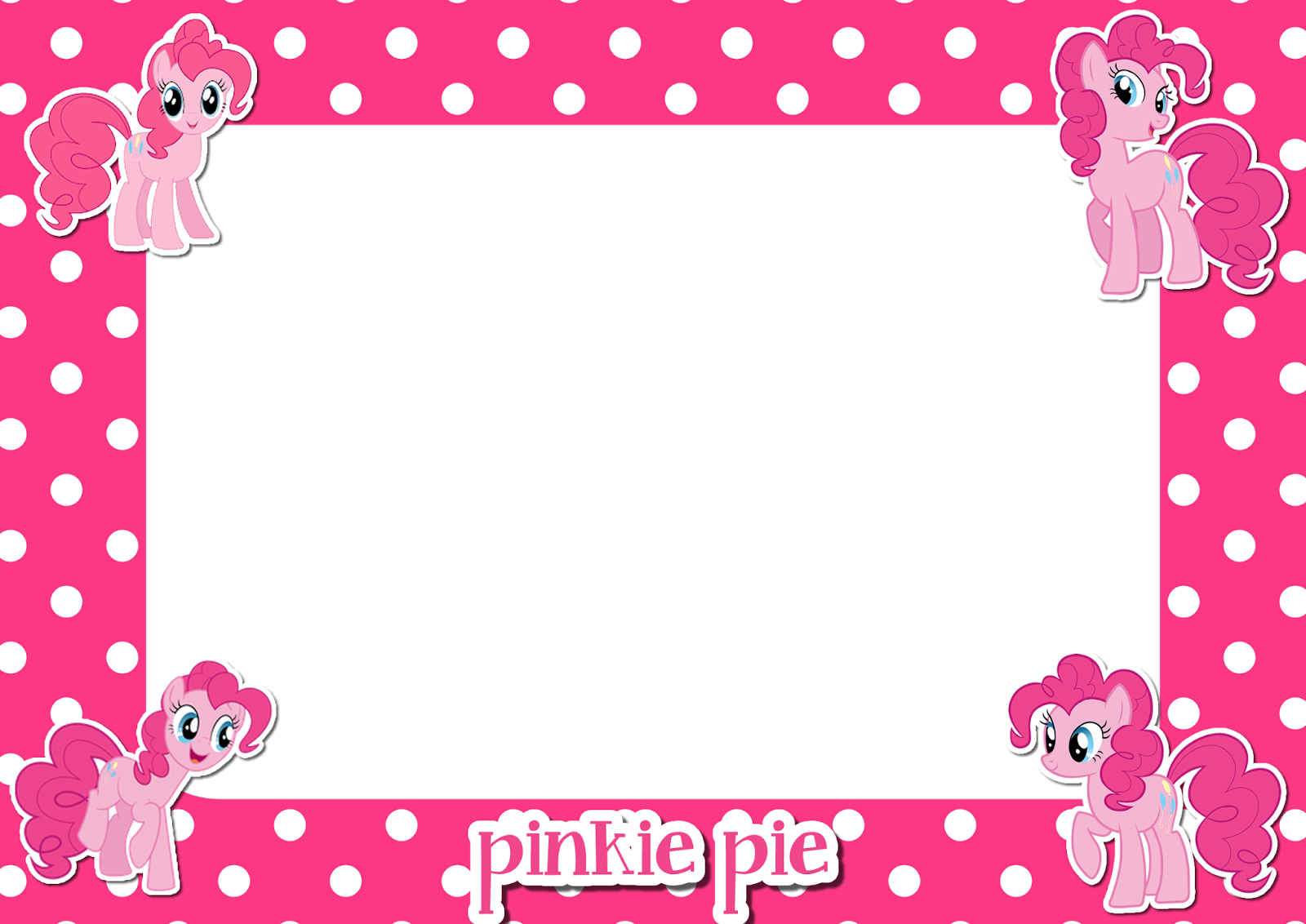 My Little Pony Pinkie Pie PNG Frame - Printable PNG Frames | Cartoon ...