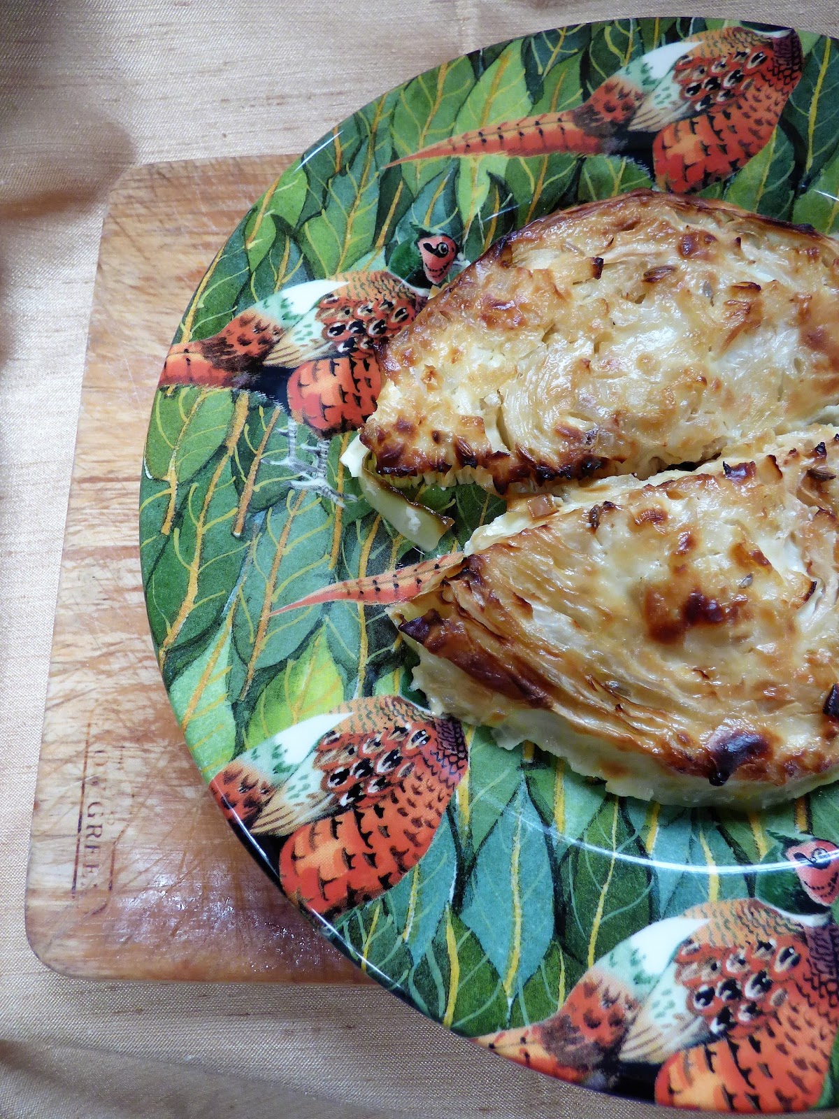 Chez Maximka: Roasted cabbage with soured cream and Tabasco