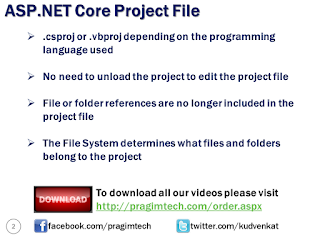 Sql server, .net and c# video tutorial: ASP.NET Core Project file - Slides