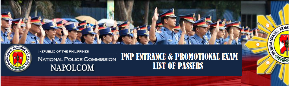 PNP Entrance & Promotional Complete List of Passers - April 2016 ...