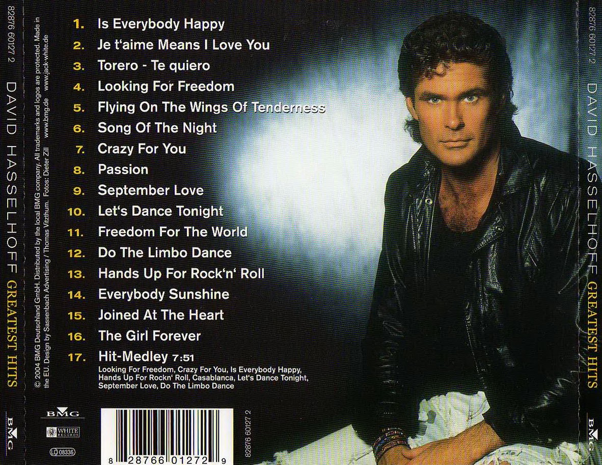 MI COLECCION DE MUSICA: David Hasselhoff - Greatest Hits