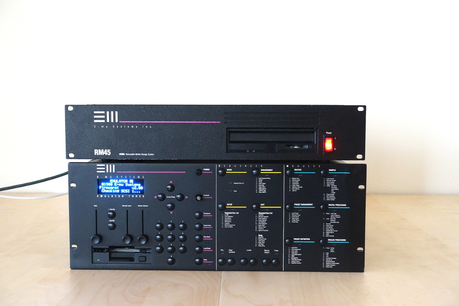MATRIXSYNTH: E-mu Emulator III RACK & RM45 Disk Drive