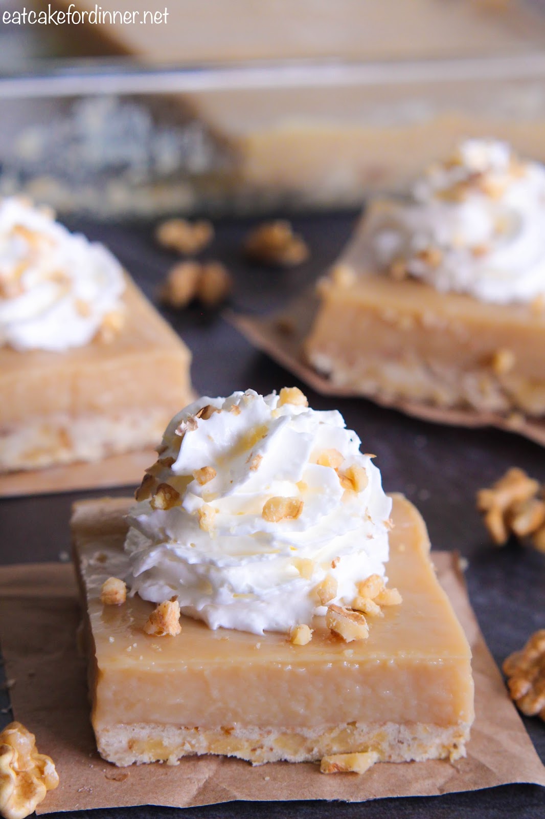 Eat Cake For Dinner: Butterscotch Pudding Pie Bars