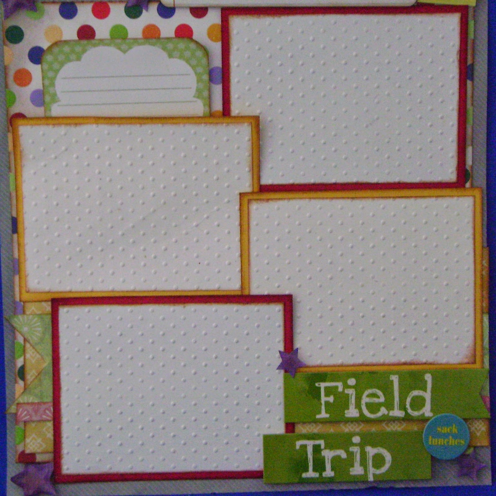 School Field Trip Scrapbook Layout (Boy)
