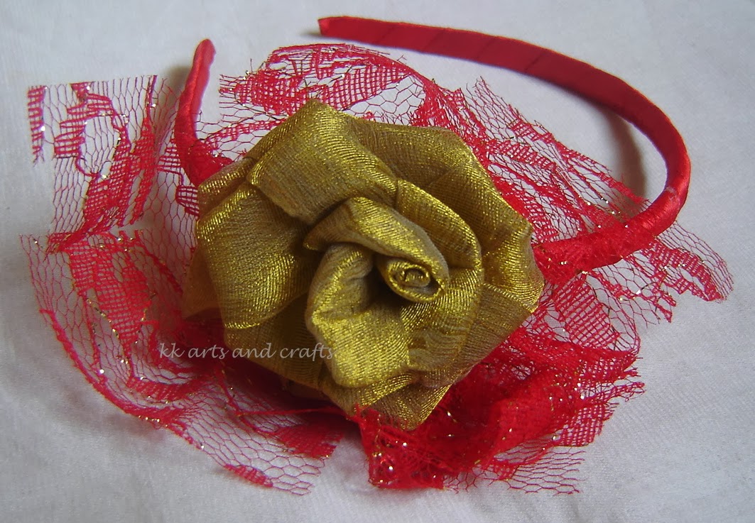 KK Arts and Crafts: Rose hair band