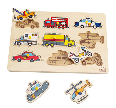 Emergency Vehicles Peg Puzzle | Cozyio Toys