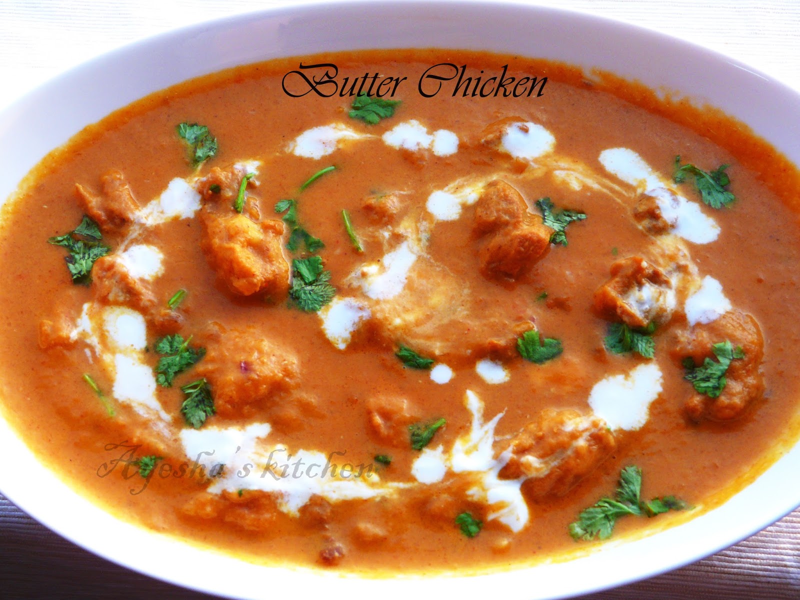 CHICKEN RECIPES - BUTTER CHICKEN