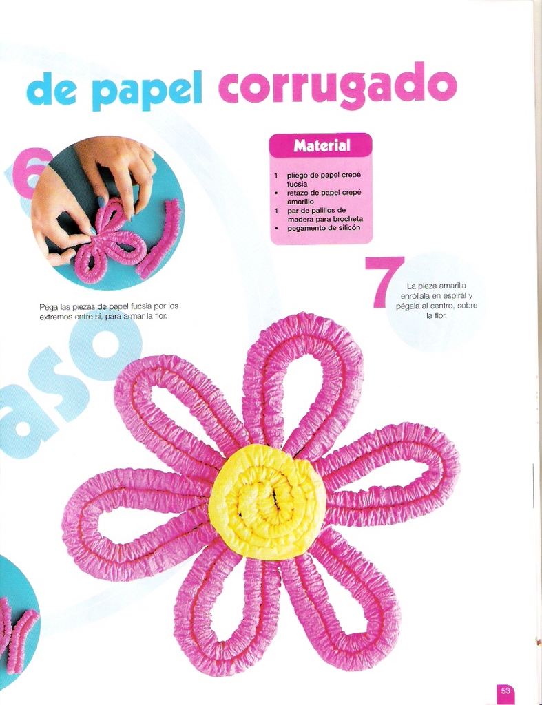 Artesanias Sonia: Trabajando con crepé, o papel crespón