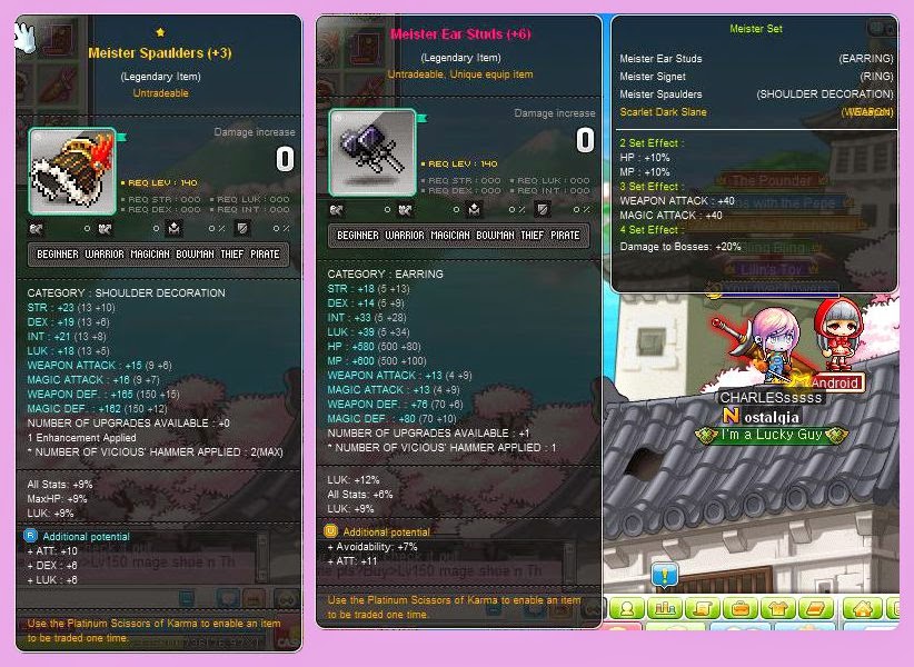Diary Of A MapleStory NightLord: My Stats And Equipment Update