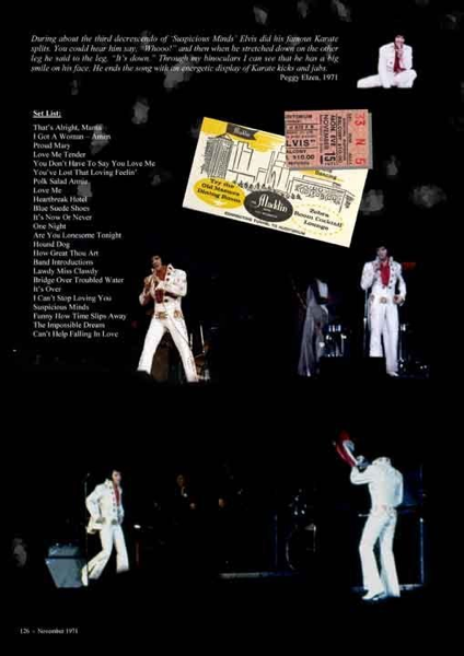 Elvis Day By Day: April 23 - Elvis On Tour - November 1971