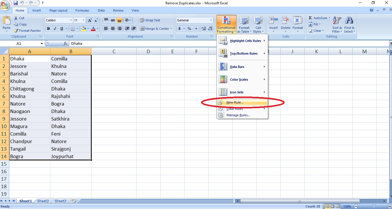 Find Duplicates or Triplicates in Excel