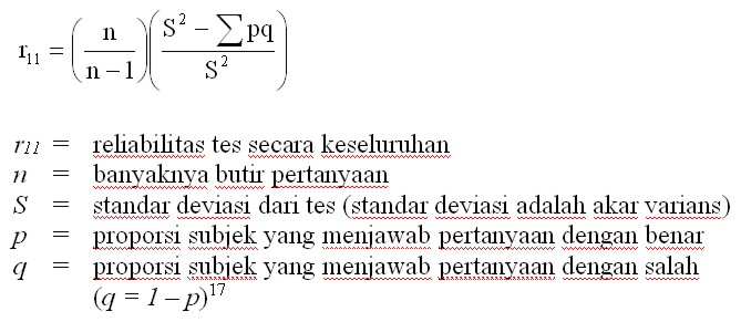 Metode Perhitungan Reliabilitas Tes - New Generations