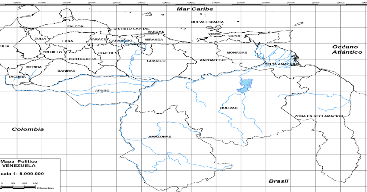 Mapa de Venezuela a Escala 1:5.000.000