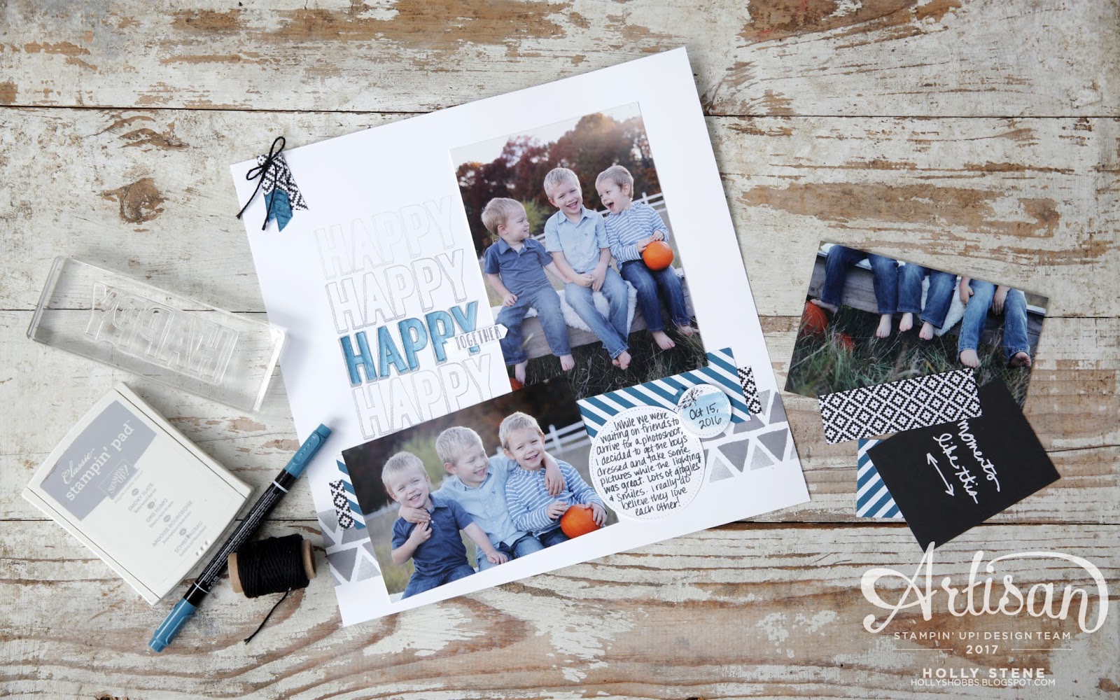 Paper Joy: Happy Celebrations Scrapbook Page - Stampin' Up! Artisan ...