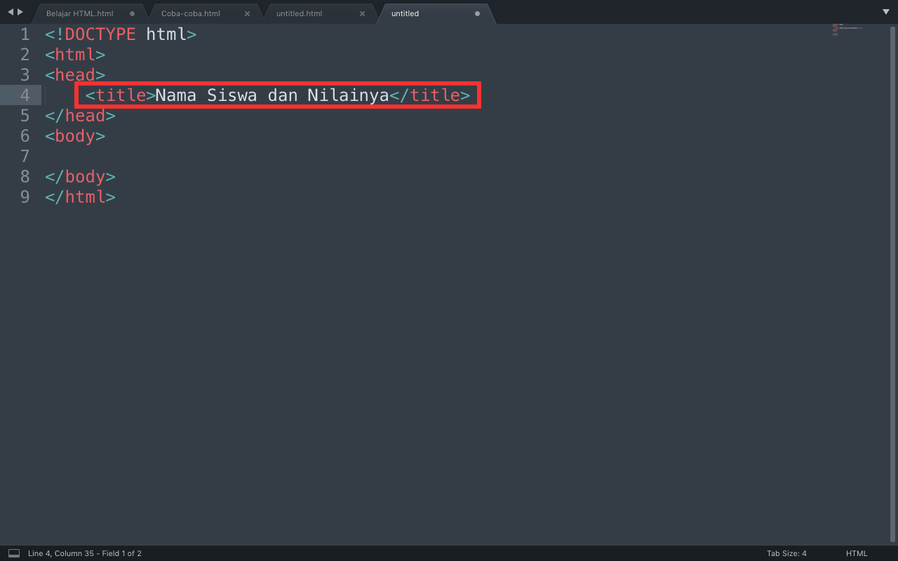 Bagaimana Cara Membuat Tabel di Sublime Text (HTML) - Blog.OON