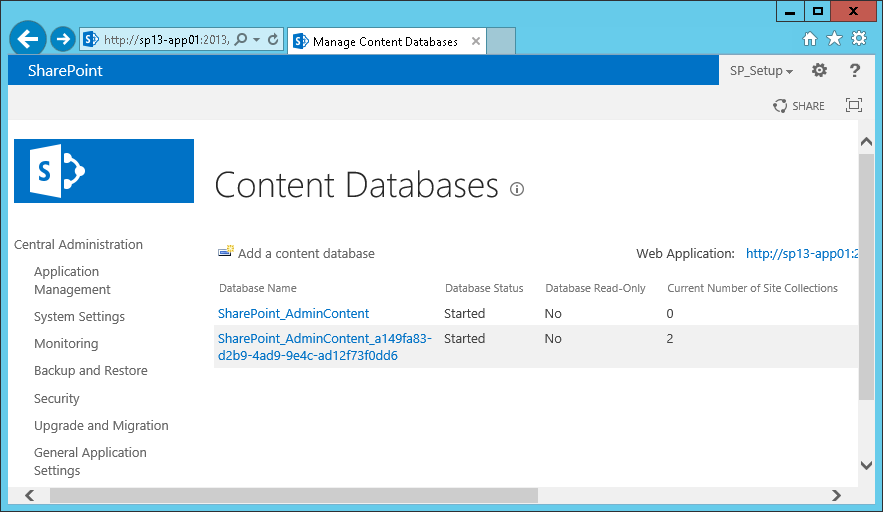 How To Rename Sharepoint 2013 Central Admin Database To Remove Guid Sharepoint Diary 6992