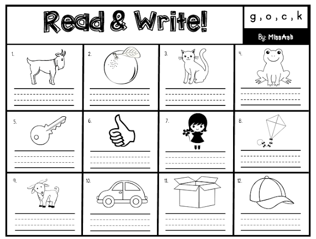 ASH THE TEACHER: g, o, c, k