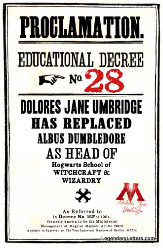 Harry Potter World: DECRETOS DE UMBRIDGE