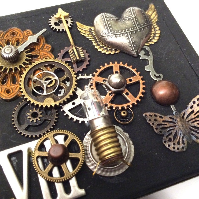 FRIENDS in ART: Steampunk Box with New Finnabair Mechanicals