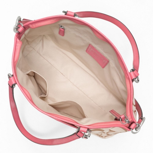 .: 21899 signature stripe pocket tote