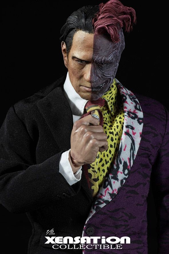 toyhaven: Xensation Toys 1/6 scale Double Face 12-inch figure looks like Tommy Lee Jones as Two-Face