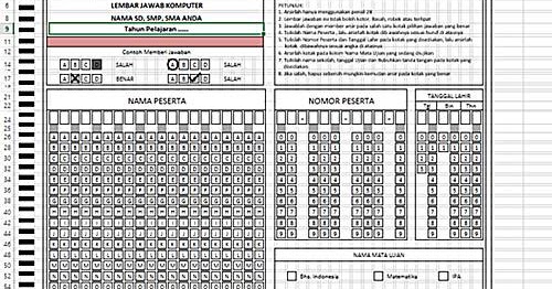Download Lembar Jawaban Komputer LJK Doc, PDF, Full Version - Download