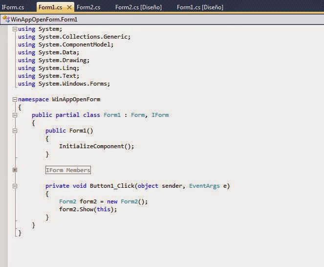 C# Abrir un formulario desde otro formulario ~ El Blog de Azael Pintor C# Abrir un formulario desde otro formulario ~ El Blog de Azael Pintor