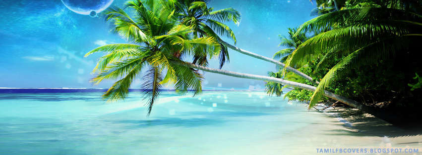 My India FB Covers: Tropical Beach View - Nature FB Cover